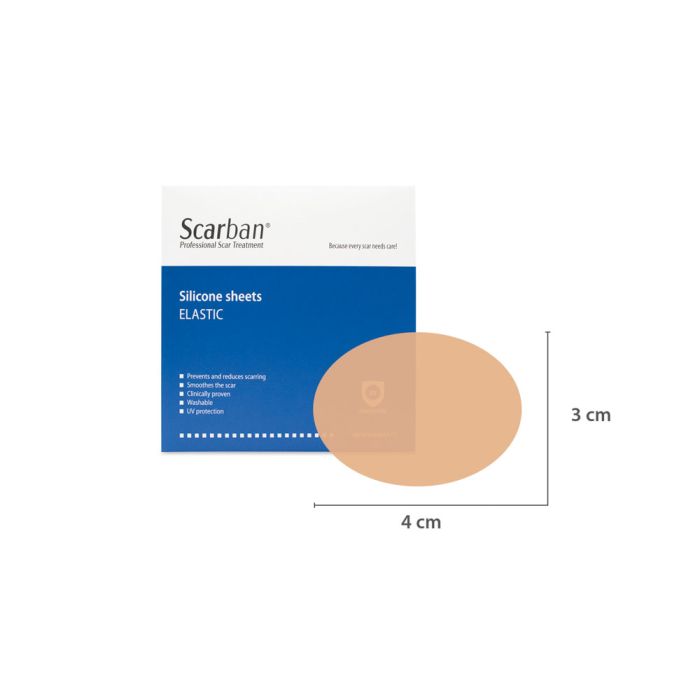 Scarban Elastic Silicone Sheets Oval - Scar Treatment & Prevention