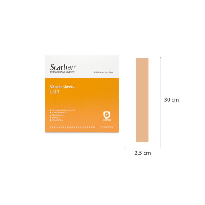 Scarban Light Silicone Sheets: Flexible Scar Treatment with UV Protection