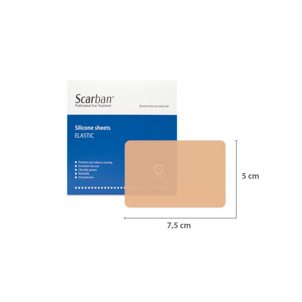 Scarban Elastic Silicone Sheets 5 x 7.5cm - Scar Treatment & Prevention